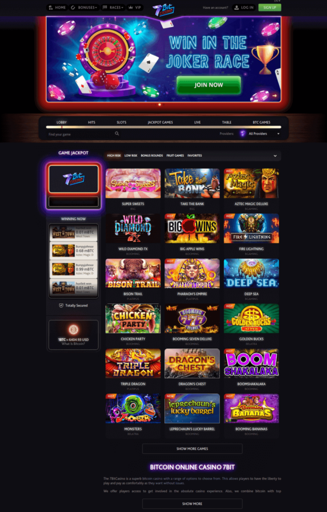 7BitCasino Bitcoin Revisión 2020 | Casino Duende™